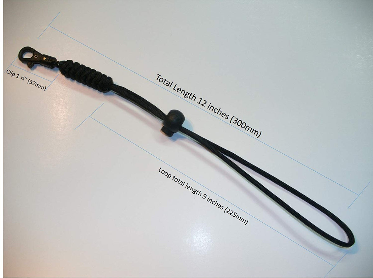 RedVex 550lb Paracord / Survival Lanyard - 12" - Black - Rattlesnake ...